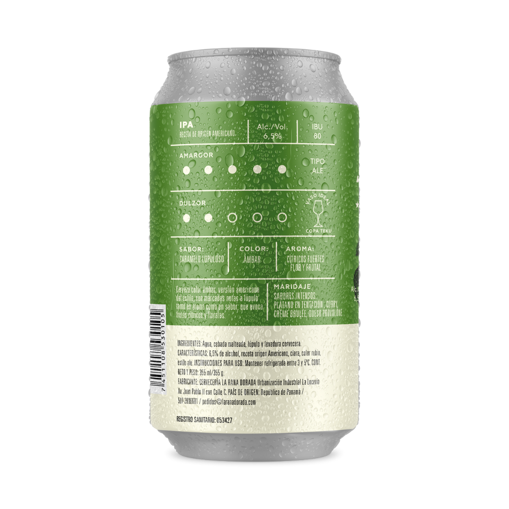 Cerveza IPA Lata - 355ml - La Rana Dorada
